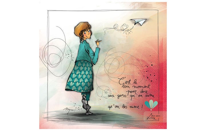 C'est le bon moment-Carte 6x6 Mon amie Luce | votrefleuriste